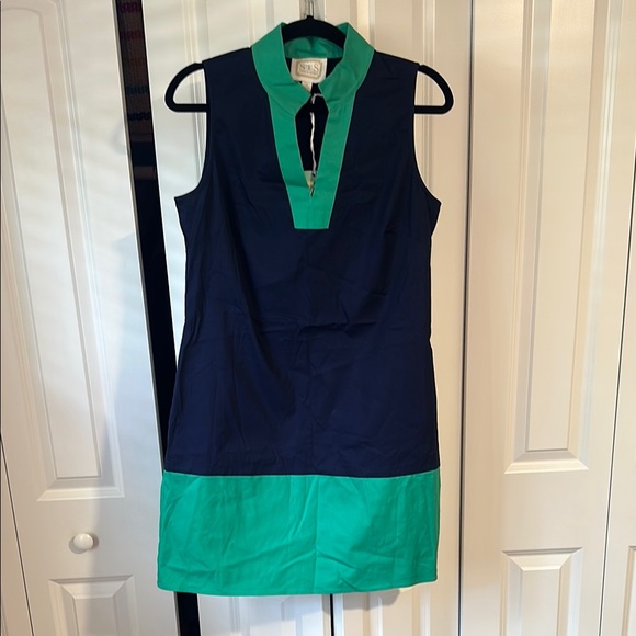 Sail to Sable | Dresses | Sail To Sable Navy And Green Sleeveless Color ...